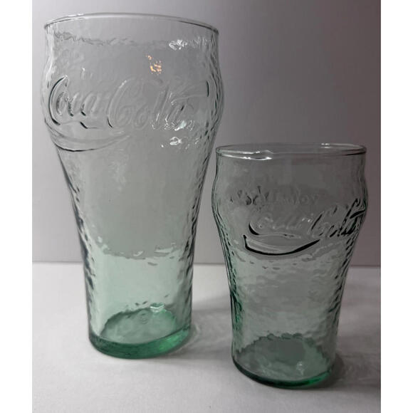 Dining | 2 Vintage Green Dimple Pebble Coca Cola Coke Textured 6 And 4 ...